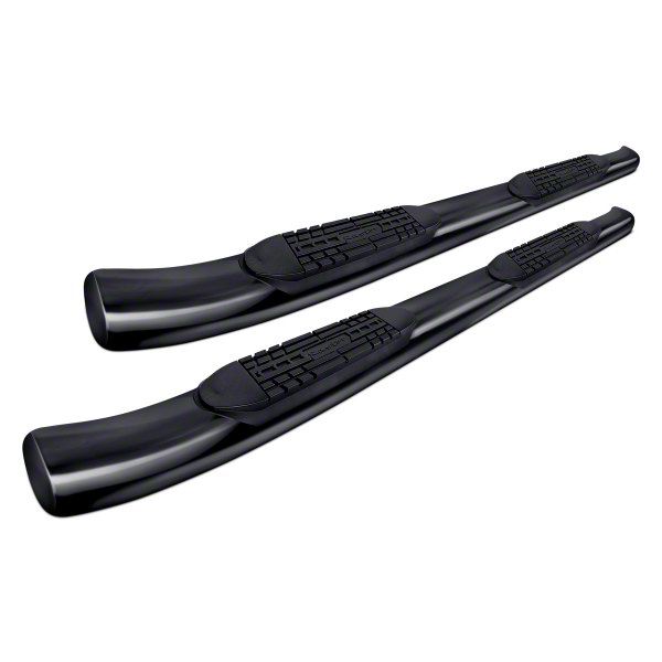 Raptor Series Canyon 5-Inch OE Style Curved Oval Side Step Bars; Black ...