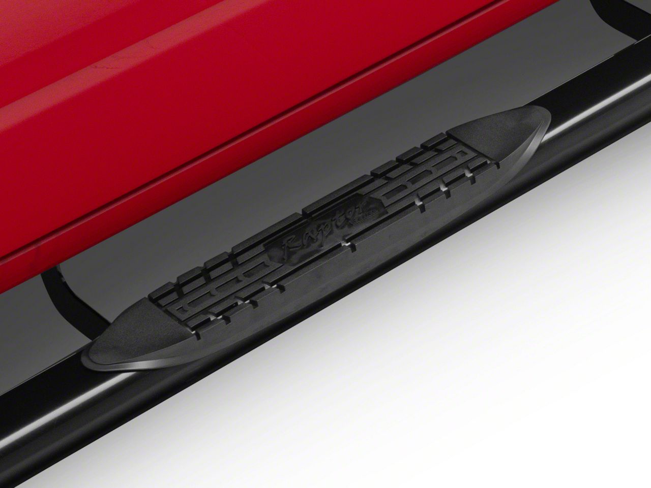 Raptor Series RAM 1500 4-Inch Straight Oval Nerf Side Step Bars; Black ...