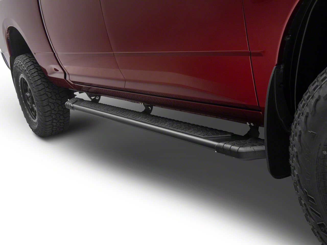 Raptor Series RAM 2500 5-Inch Tread Step Running Boards; Textured Black ...
