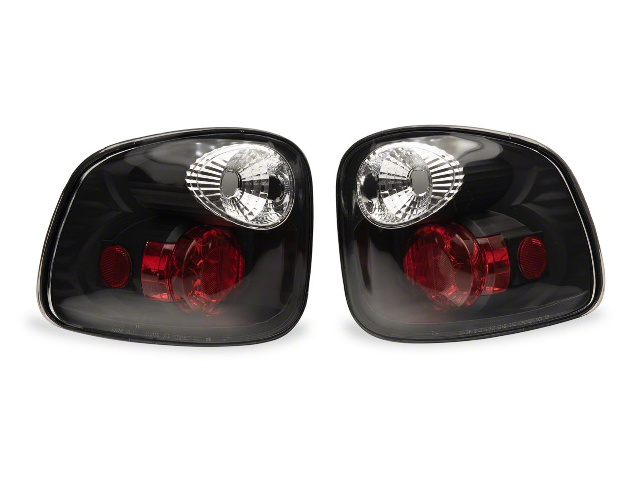 Raxiom F-150 Axial Series Altezza Style Tail Lights; Black Housing ...