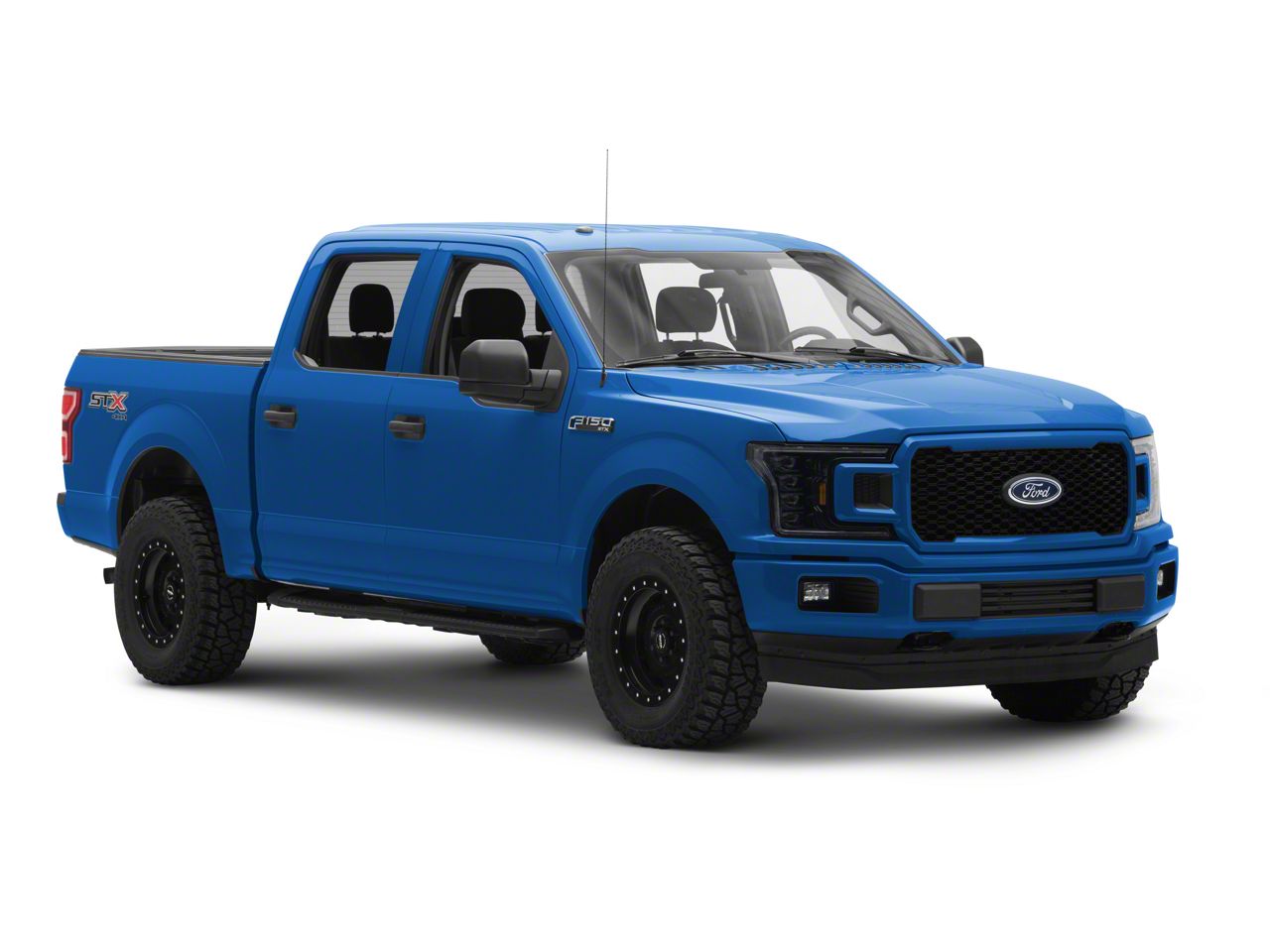 Raxiom F-150 CXR Series LED Headlights with Amber DRL; Black Housing ...