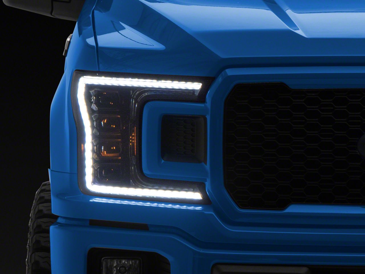 Raxiom F-150 CXR Series V2 LED Headlights; Black Housing; Clear Lens ...