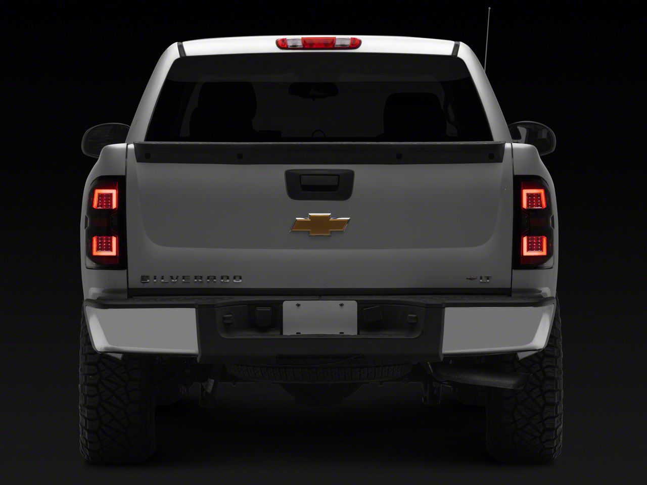 Raxiom Silverado 1500 LED Dual Ring Tail Lights; Black Housing; Clear ...