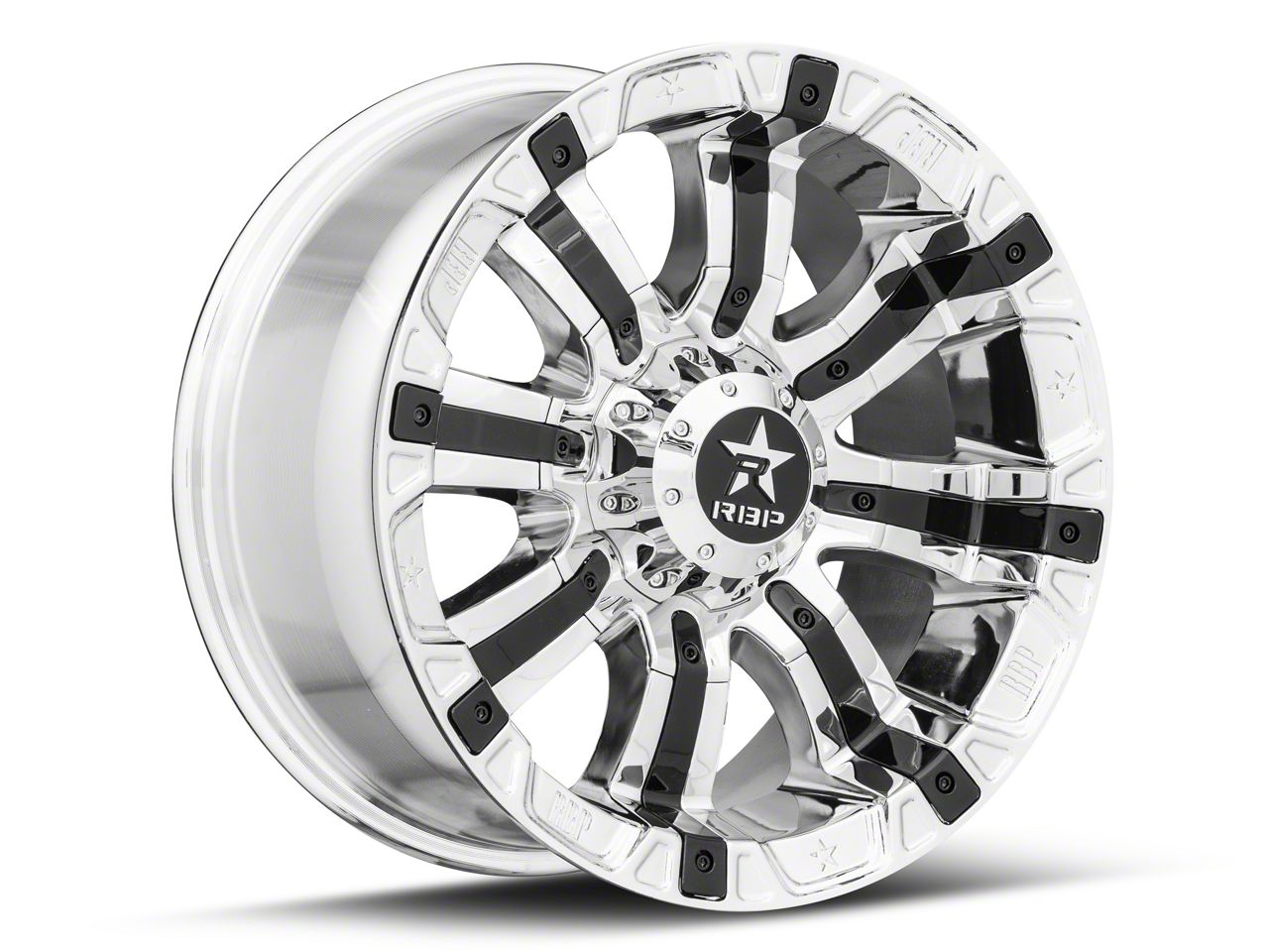 RBP Tahoe 94R Chrome with Black Inserts 6-Lug Wheel; 18x9; 10mm Offset ...