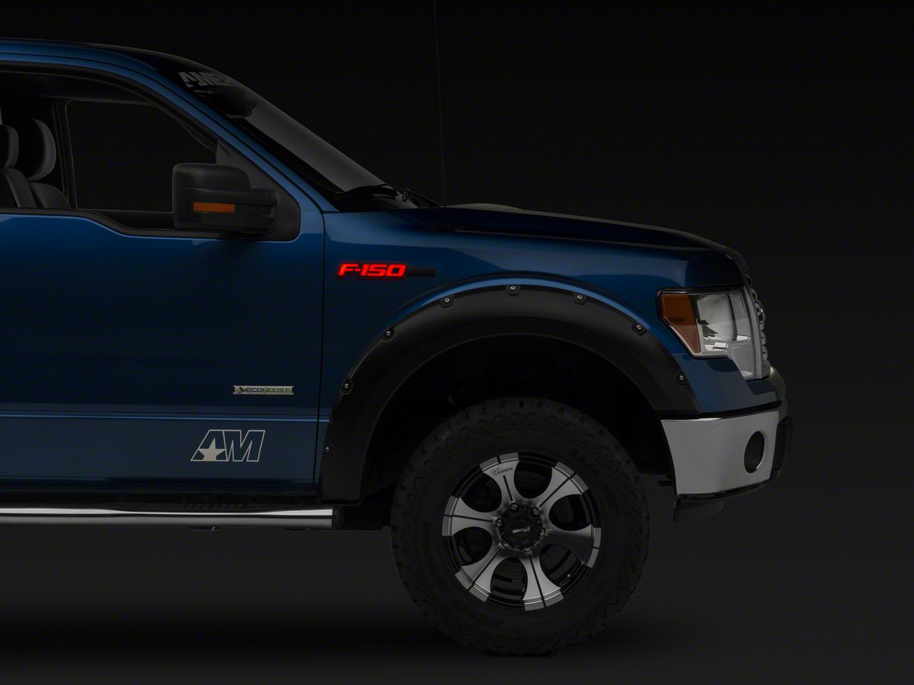 F-150 Illuminated 2 Piece Emblem Kit - Black (09-14 F-150, Excluding ...