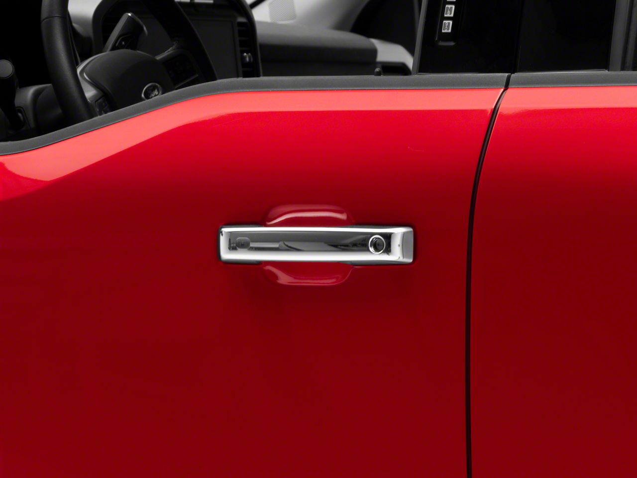 RedRock F-150 Front and Rear Door Handle Covers; Chrome T569024 (21-25 ...