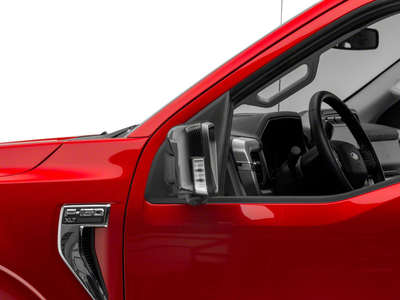 RedRock F-150 Side View Mirror Trim; Carbon Fiber T569029 (21-25 F-150 ...