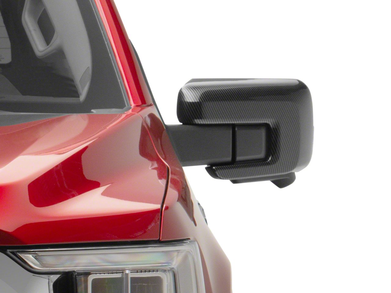 RedRock F-150 Side View Mirror Trim; Carbon Fiber T569029 (21-25 F-150 ...