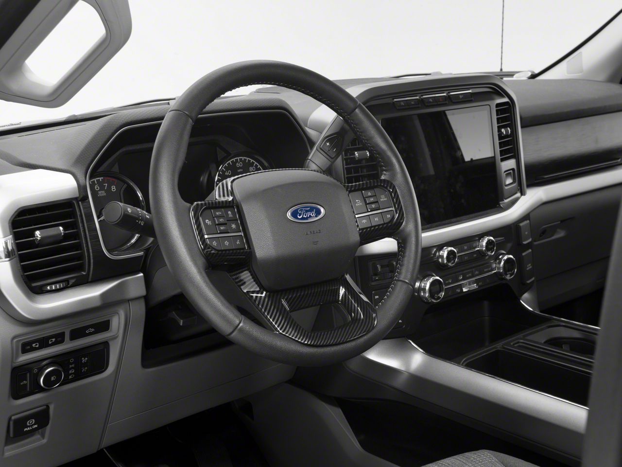 RedRock F-150 Steering Wheel Trim; Carbon Fiber T569030 (21-25 F-150 ...