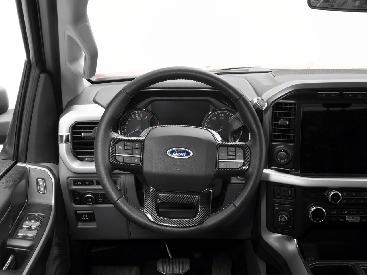 RedRock F-150 Steering Wheel Trim; Carbon Fiber T569030 (21-25 F-150 ...