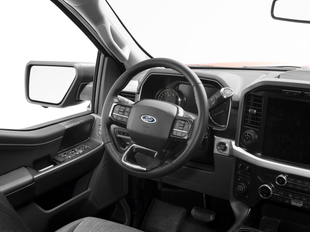 RedRock F-150 Steering Wheel Trim; Carbon Fiber T569030 (21-25 F-150 ...