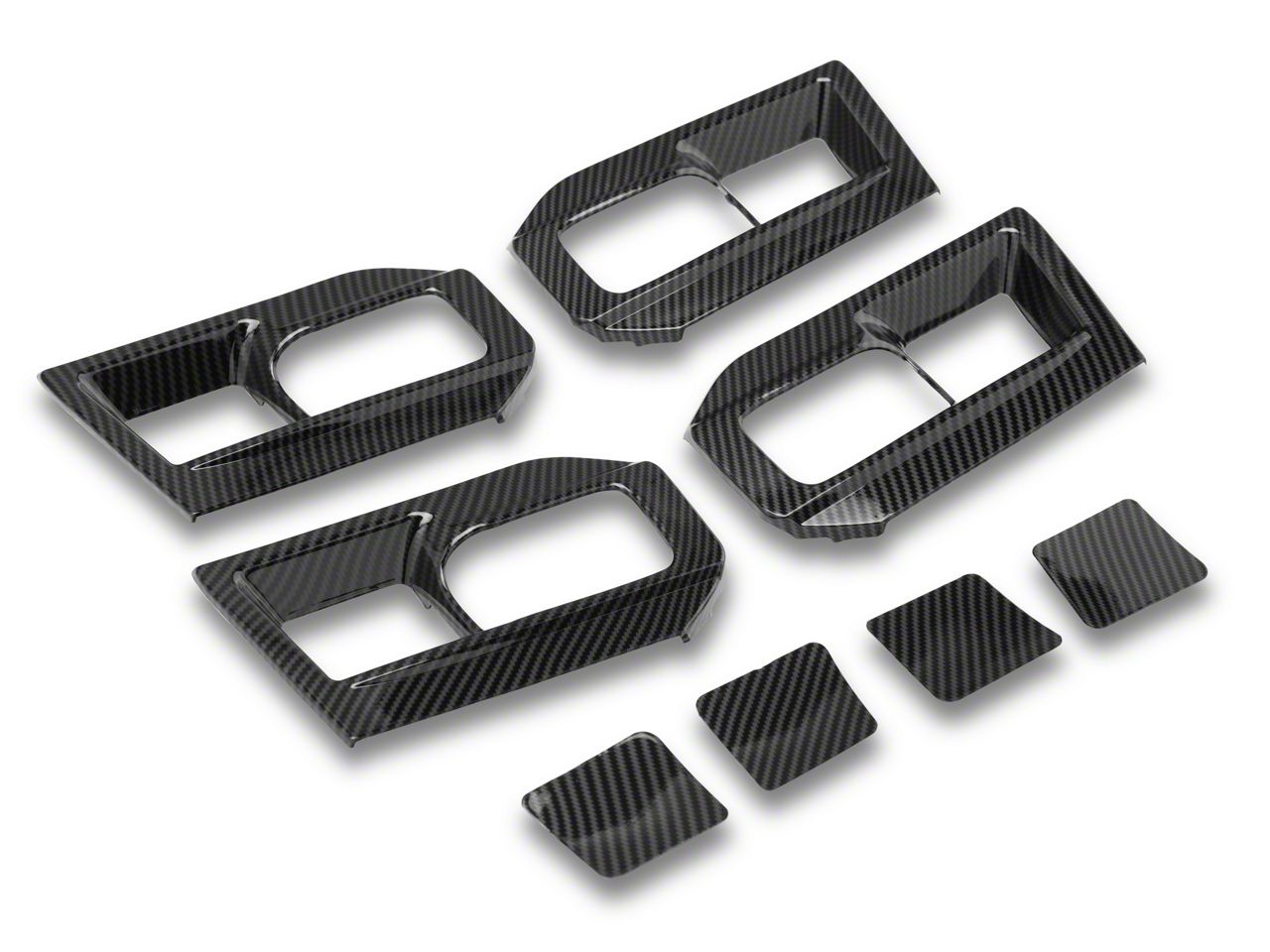 RedRock RAM 1500 Interior Door Handle Trim; Carbon Fiber R133619 (14-18 ...