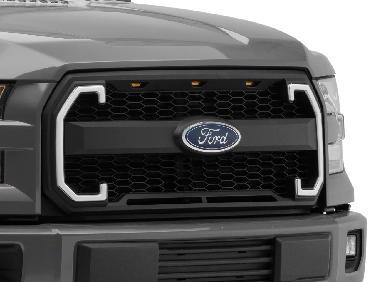 RedRock F-150 Baja Upper Replacement Grille with LED DRL and Sequential ...