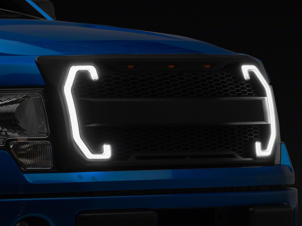 RedRock F-150 Baja Upper Replacement Grille with LED DRL and Turn ...