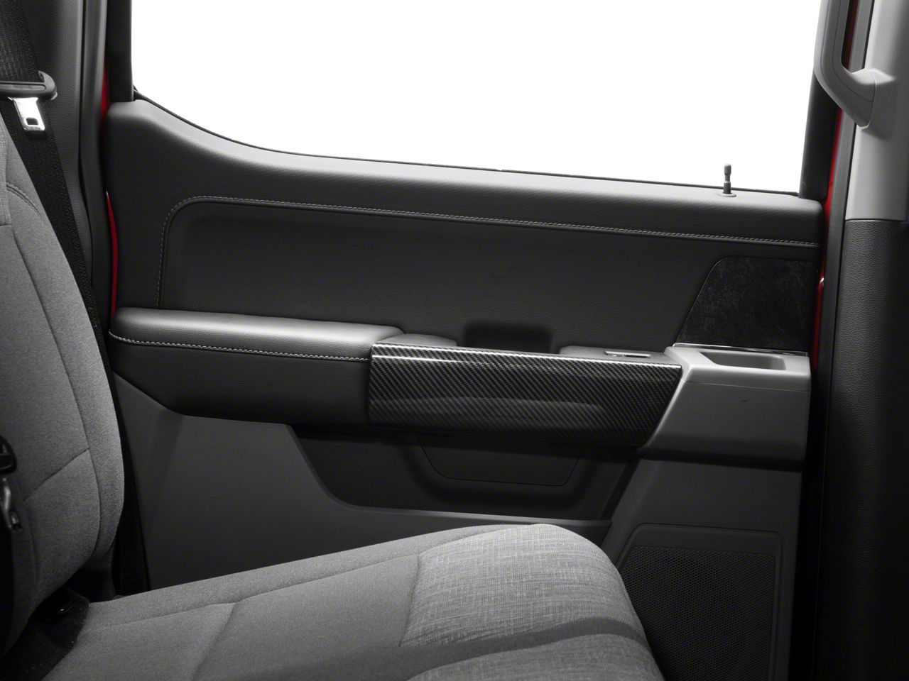 RedRock F-150 Interior Rear Door Handle Trim; Carbon Fiber T569086 (21 ...