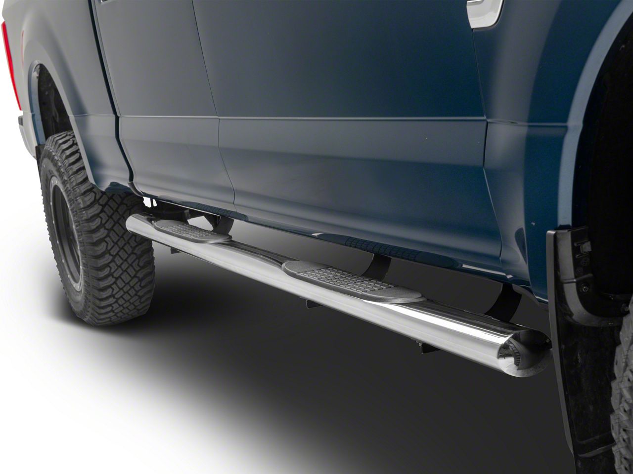 RedRock F-250 Super Duty 4-Inch Oval Straight End Side Step Bars ...