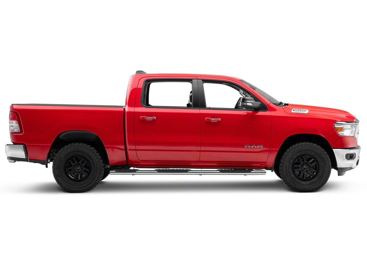 RedRock RAM 1500 5-Inch Oval Bent End Wheel to Wheel Side Step Bars ...