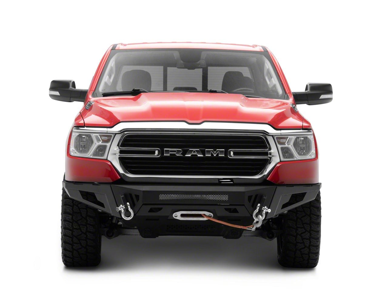 RedRock RAM 1500 Pre-Runner HD Modular Winch Mount Front Bumper R155825 ...