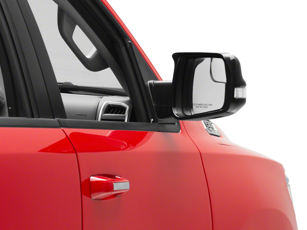 RedRock RAM 1500 Side View Mirror Trim; Matte Black R133896 (19-25 RAM ...