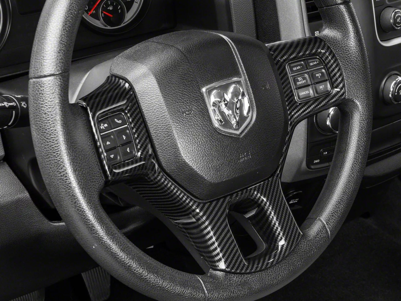 RedRock RAM 1500 Steering Wheel Trim Carbon Fiber R133891 09 18 RAM 1500 Free Shipping