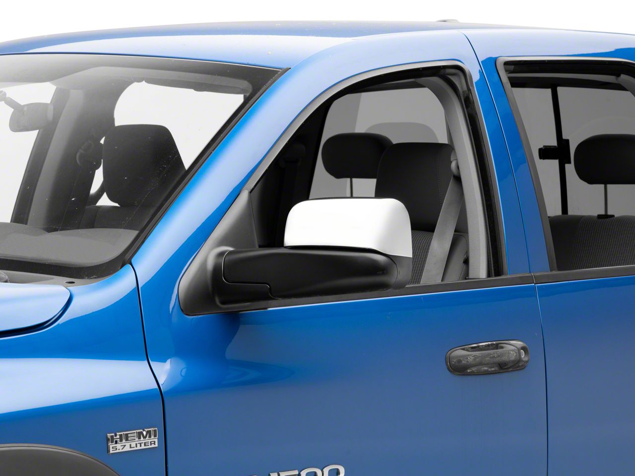 RedRock RAM 1500 Top Half Towing Mirror Covers; Chrome R135734 (02-08 ...