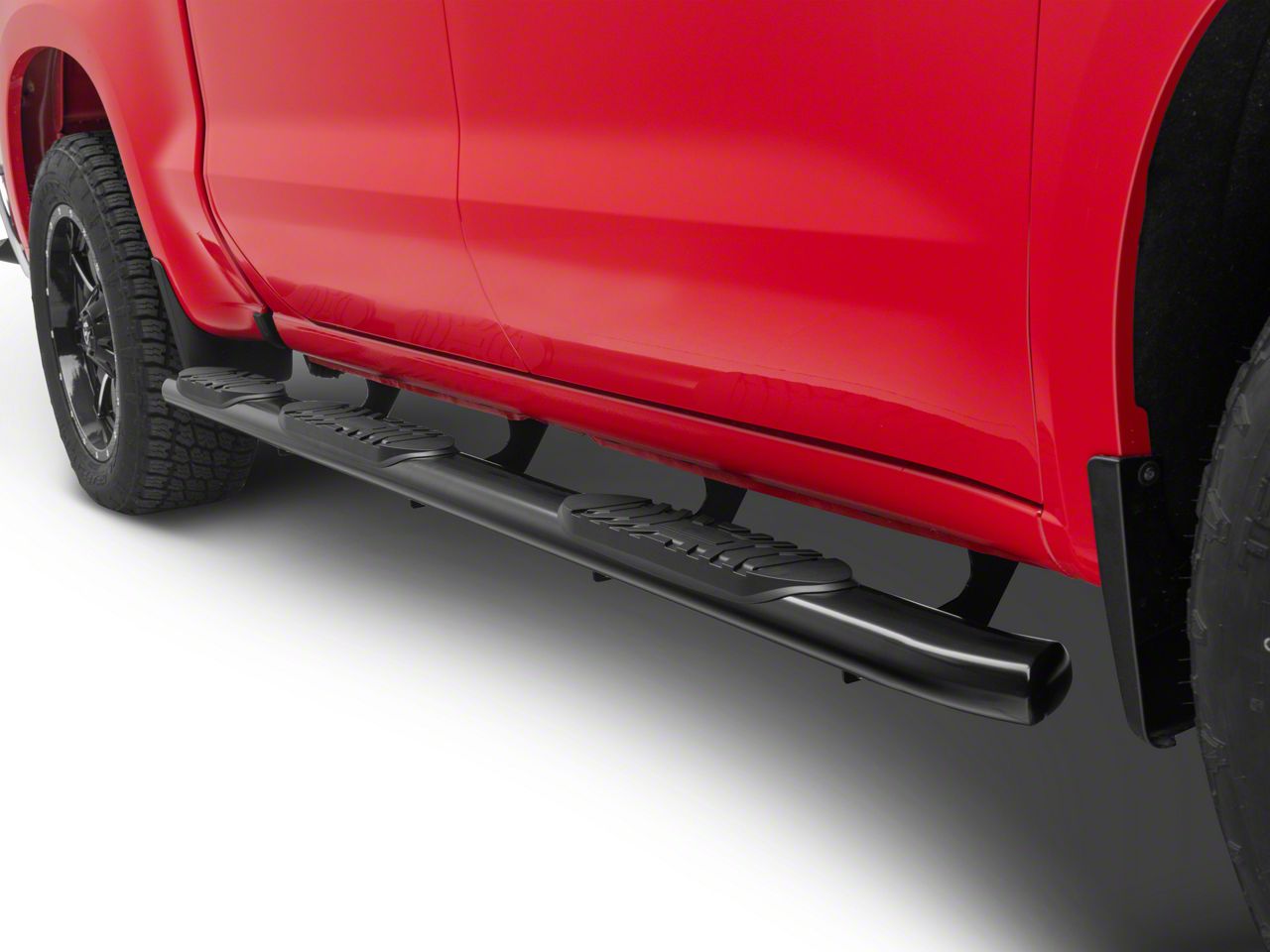 RedRock Silverado 1500 5-Inch Oval Bent Wheel to Wheel Side Step Bars ...