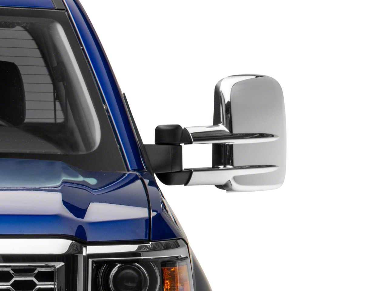 RedRock Silverado 1500 Telescopic Towing Mirror Covers; Chrome S143475 ...