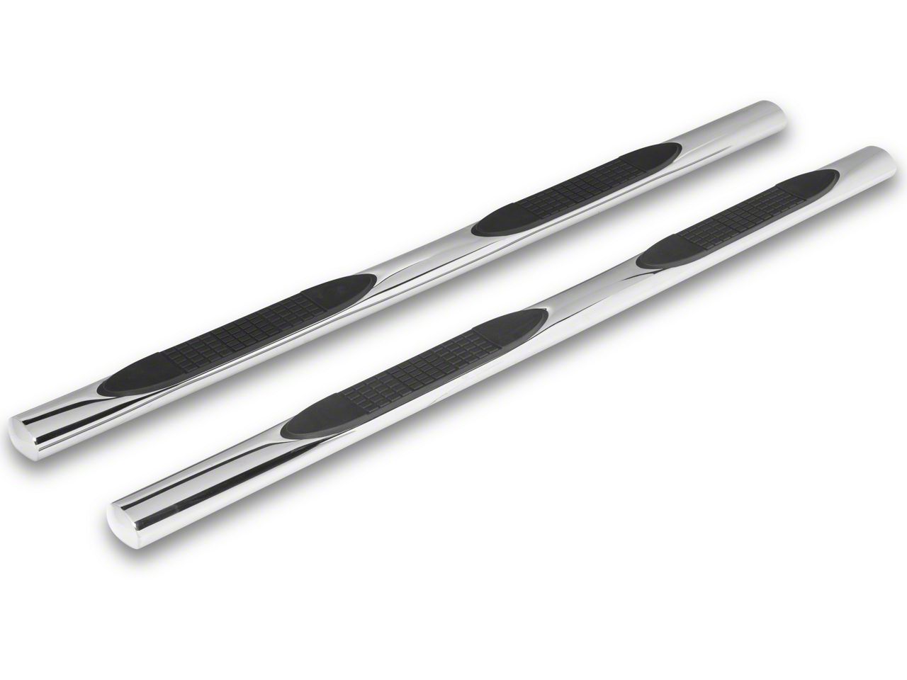 RedRock Silverado 2500 4-Inch Oval Straight Side Step Bars; Stainless ...