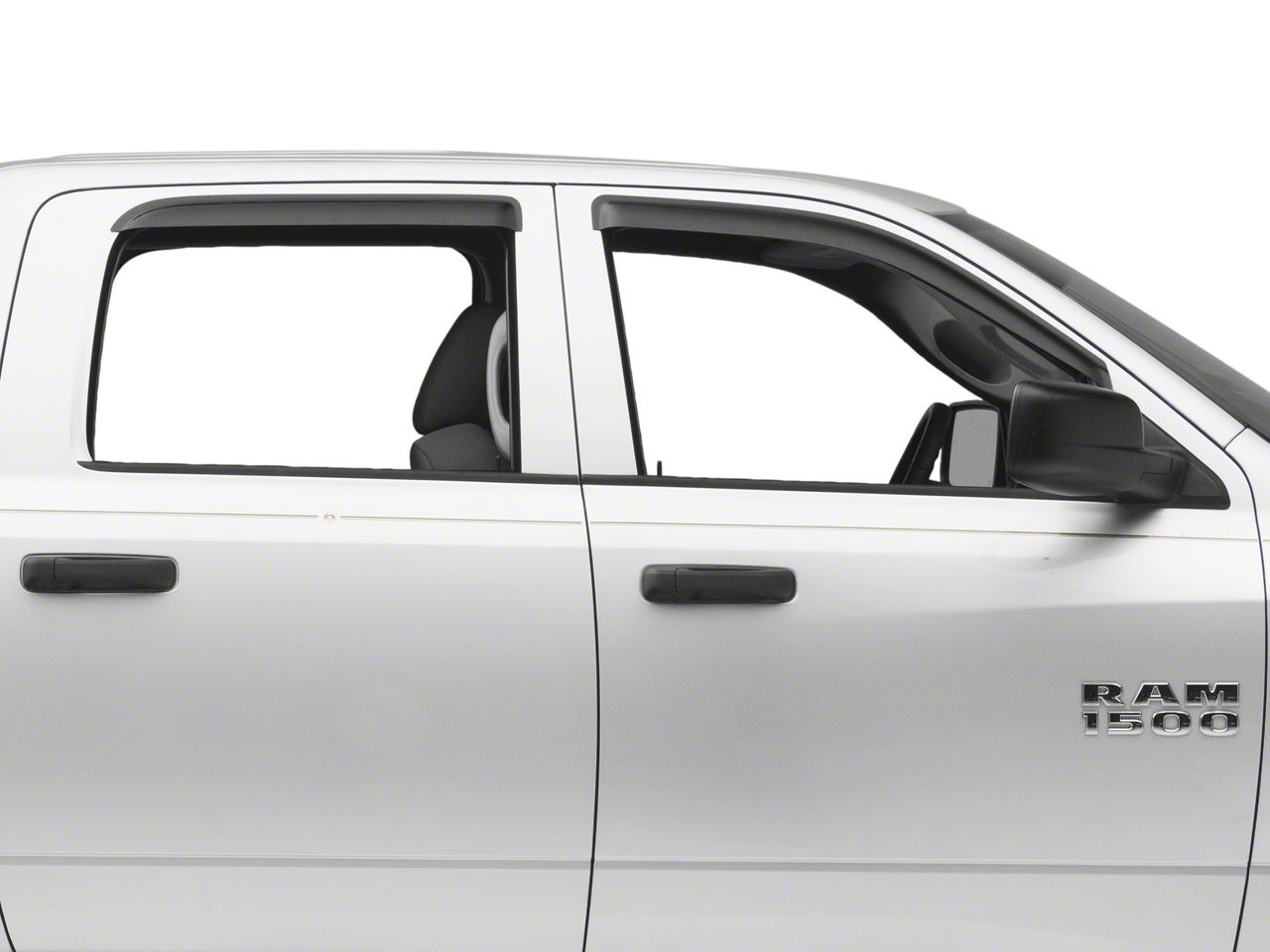 RedRock RAM 1500 Window Deflectors; Front and Rear; Smoked R110508 (09 ...
