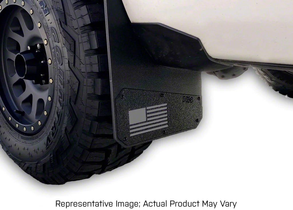 Rek Gen F-350 Super Duty 10-Inch Merica Mud Flaps with Rekmesh; Front ...