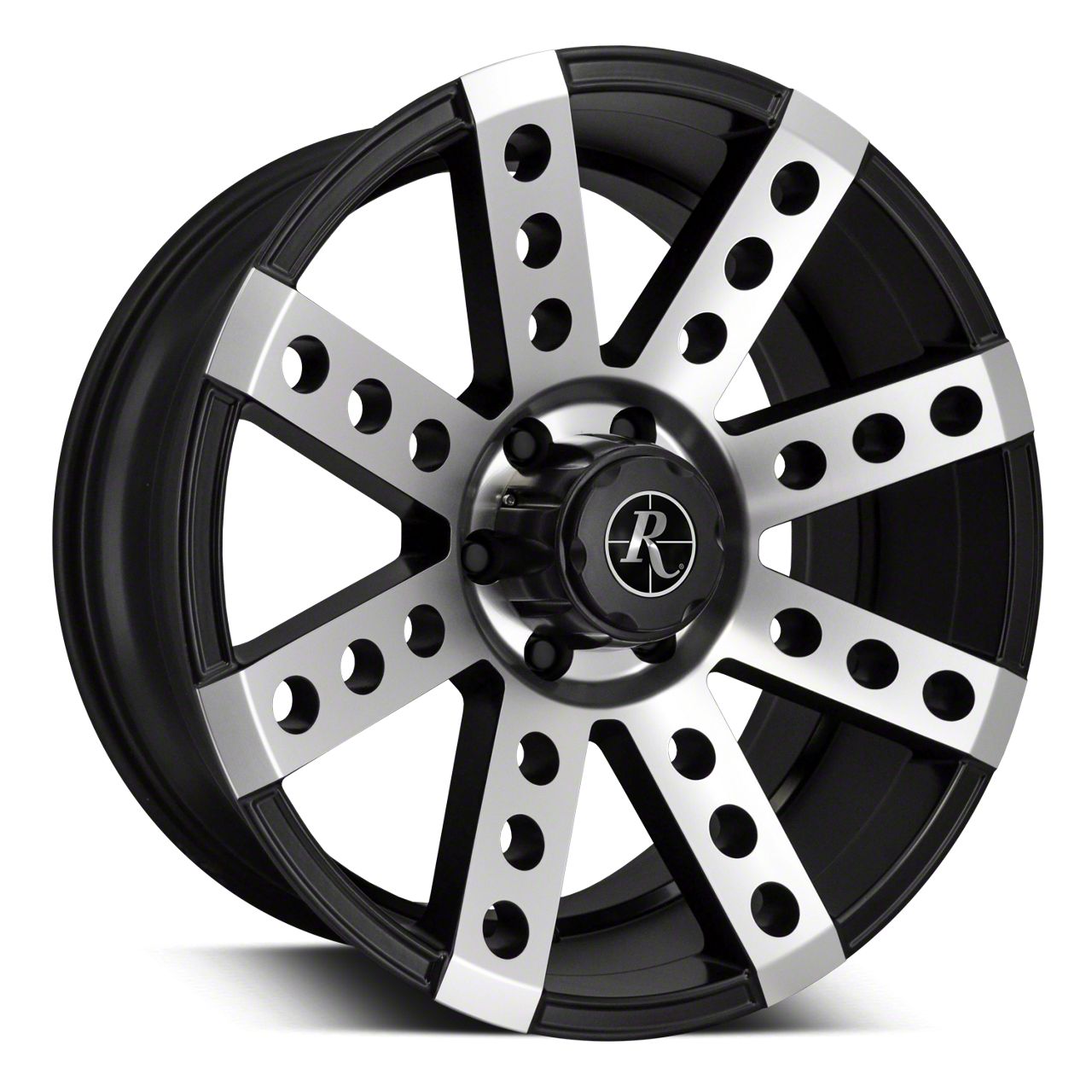 Sierra 1500 Buckshot Satin Black Machined 6-Lug Wheel; 17x9; -16mm ...