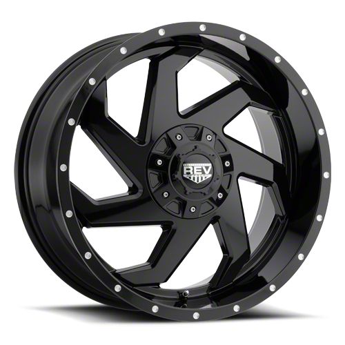 REV Wheels Yukon Off Road 895 Series Gloss Black 6-Lug Wheel; 20x9 ...