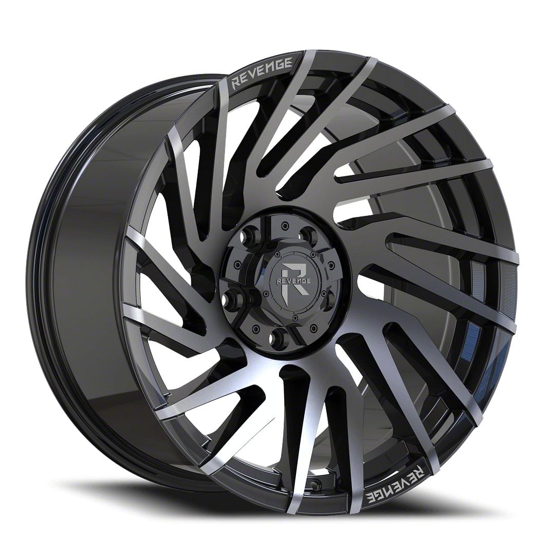 Revenge Off-Road Wheels Silverado 1500 RV-207 Gloss Black and Machined ...