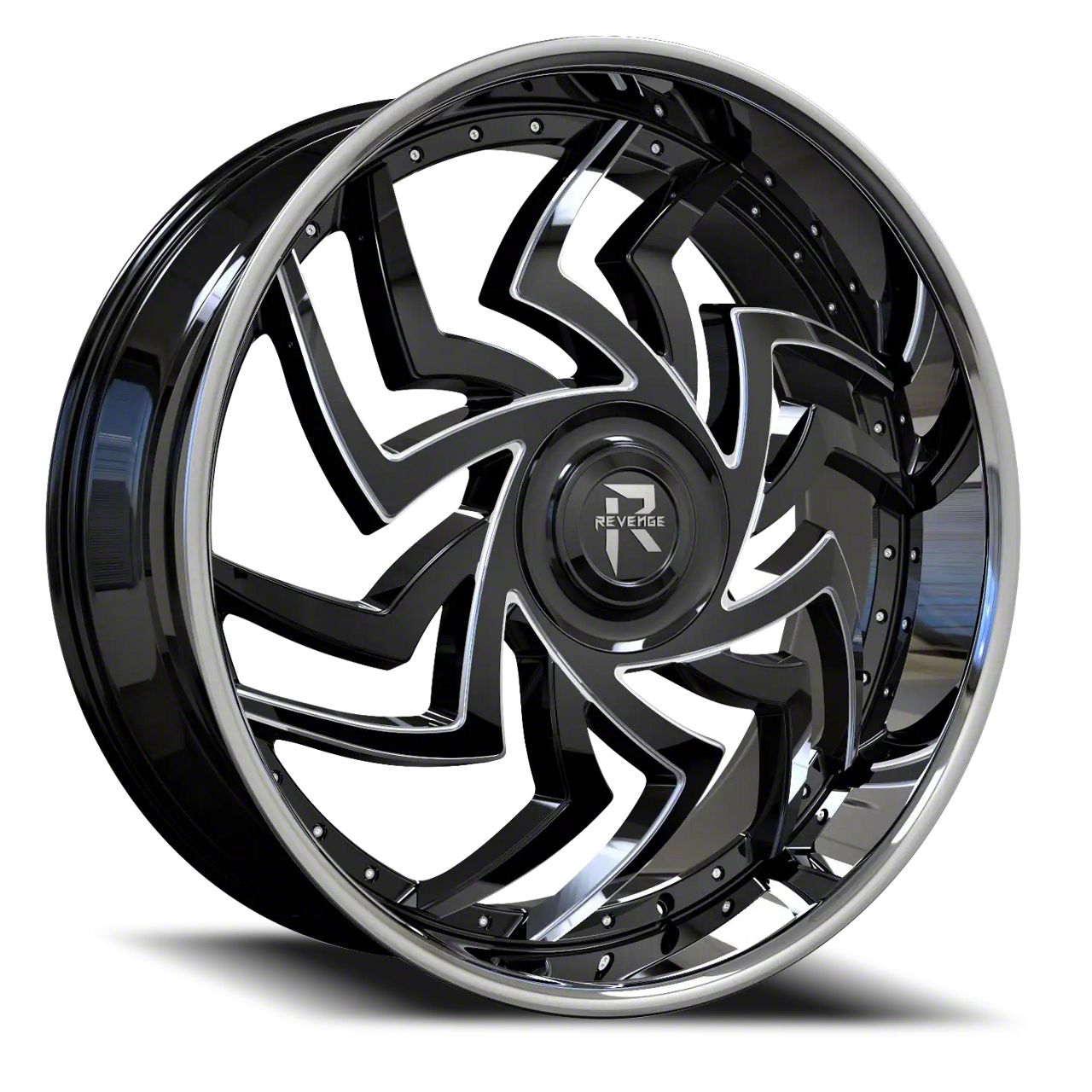 Revenge Luxury Wheels Silverado 1500 RL-107 Big Floater Black Machined ...