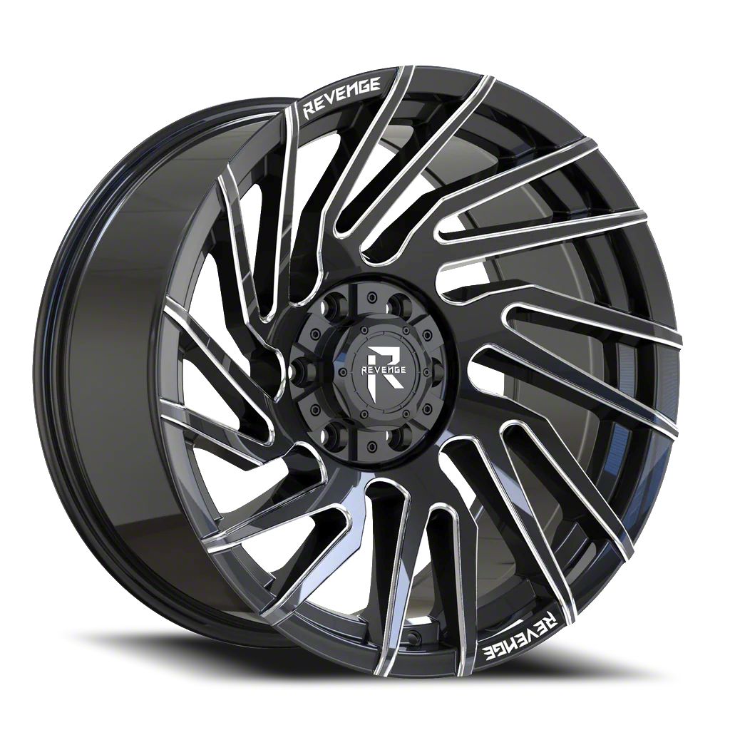 Revenge Off-Road Wheels Silverado 1500 RV-207 Black and Milled 6-Lug ...