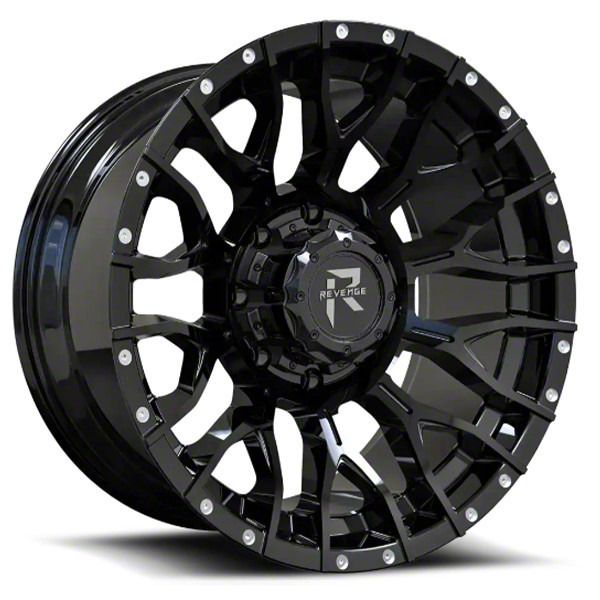 F-250 Super Duty RV-201 Gloss Black with Dots 8-Lug Wheel; 20x10; -19mm ...
