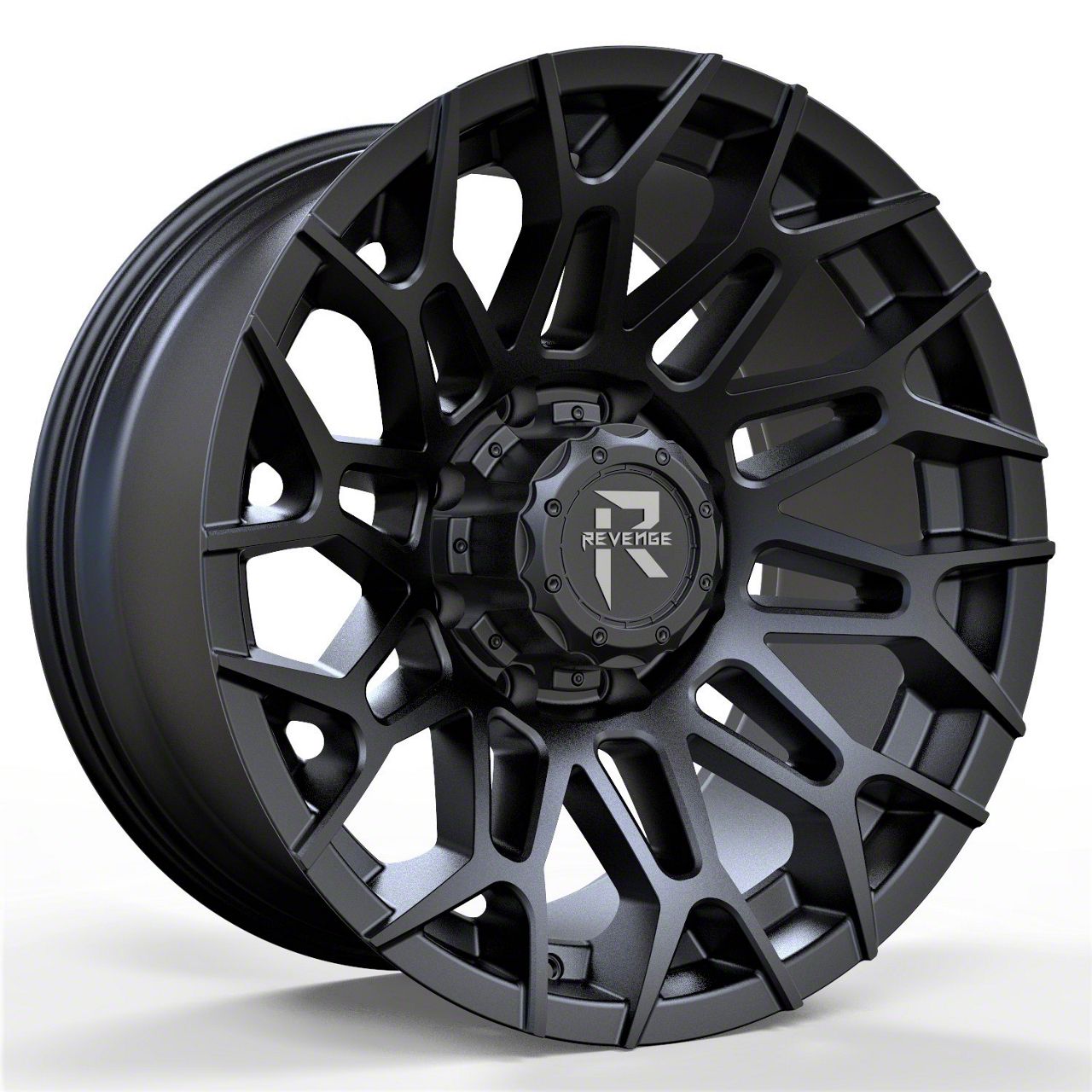 Revenge Off-Road Wheels F-350 Super Duty RV-203 Satin Black 8-Lug Wheel ...