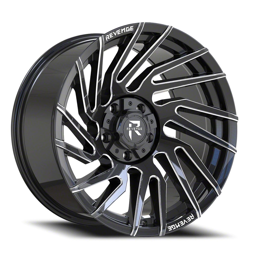 Revenge Off-Road Wheels Ranger RV-207 Black and Milled 6-Lug Wheel ...
