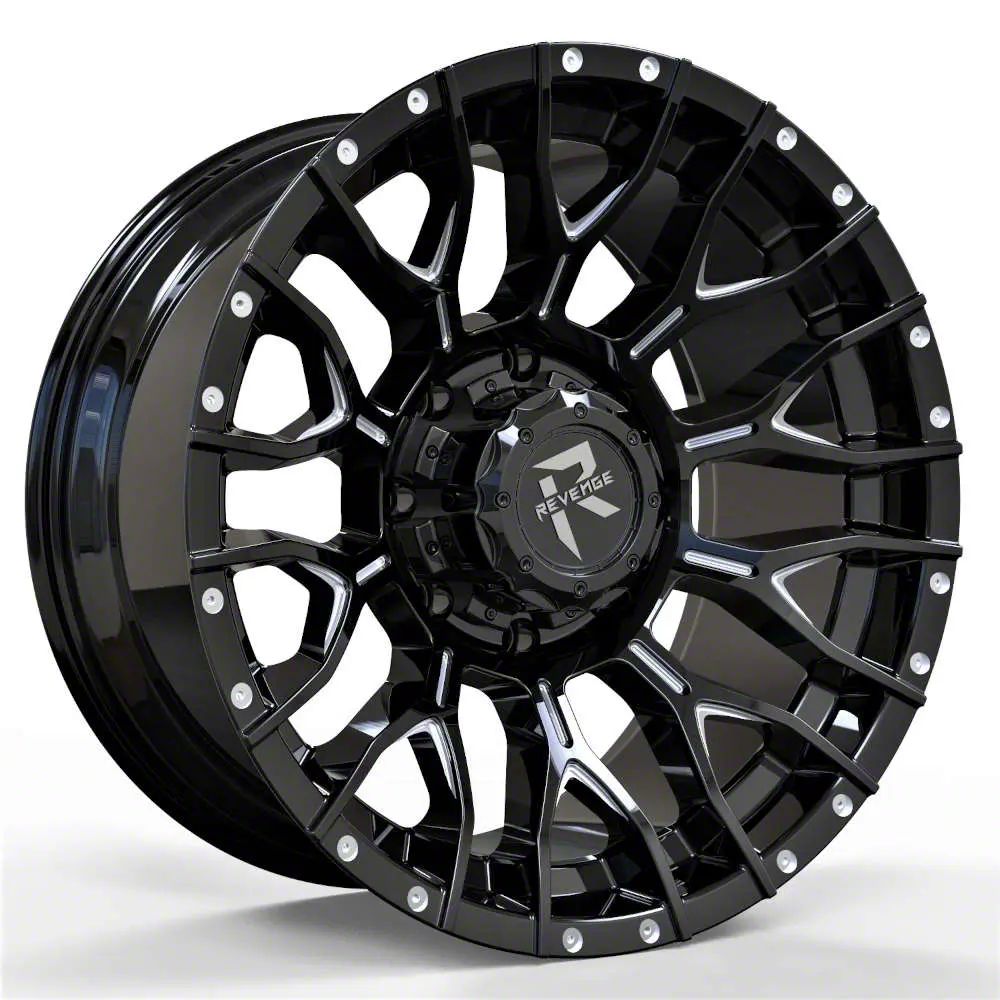 Ranger RV-201 Black and Milled 6-Lug Wheel; 20x9; 0mm Offset (24-26 ...