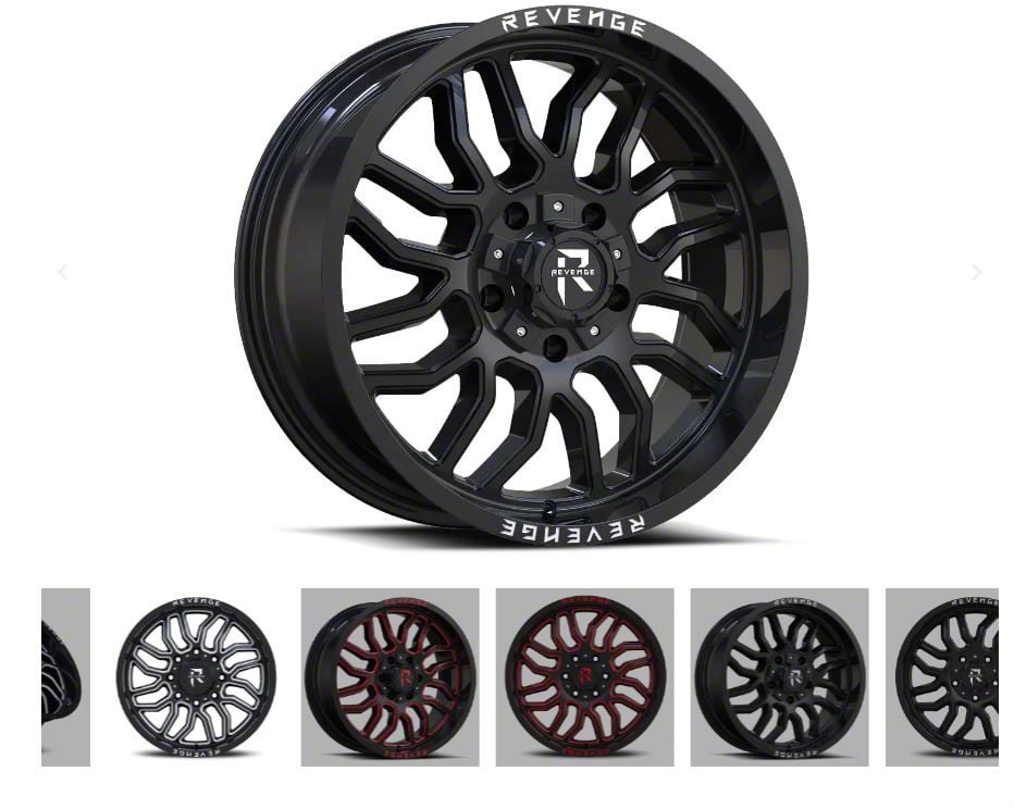 Revenge Off-Road Wheels Sierra 1500 RV-205 Gloss Black 6-Lug Wheel ...