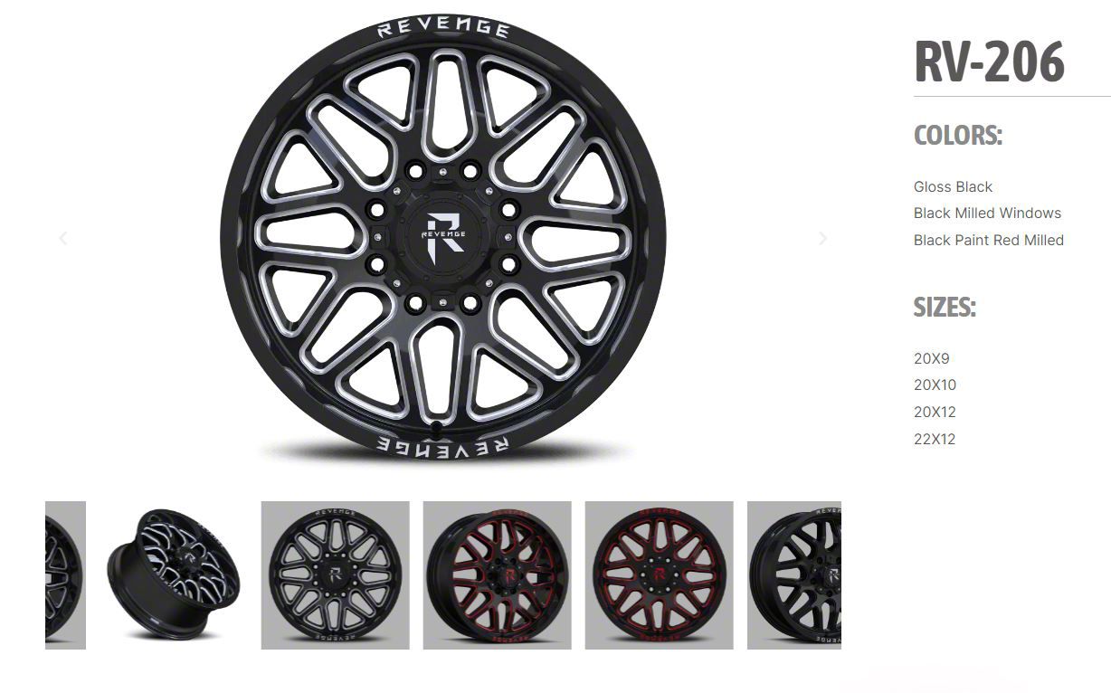 Revenge Off-Road Wheels Silverado 1500 RV-206 Gloss Black 6-Lug Wheel ...