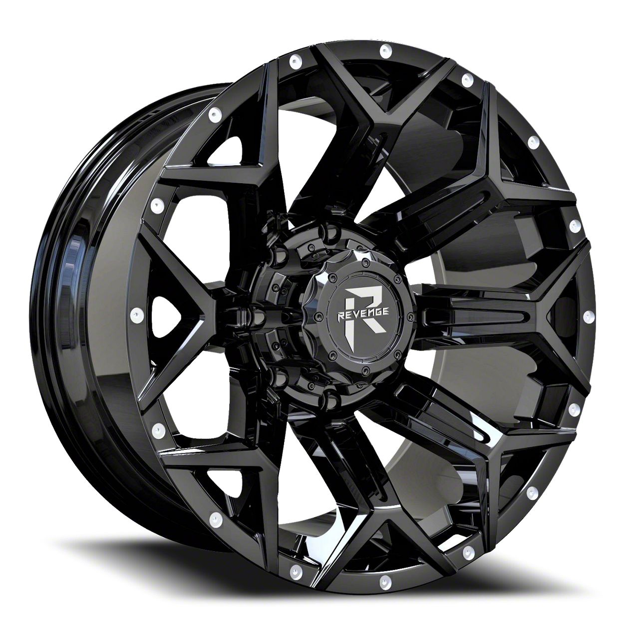 Silverado 2500 RV-202 Satin Black with Dots 8-Lug Wheel; 20x9; 0mm ...