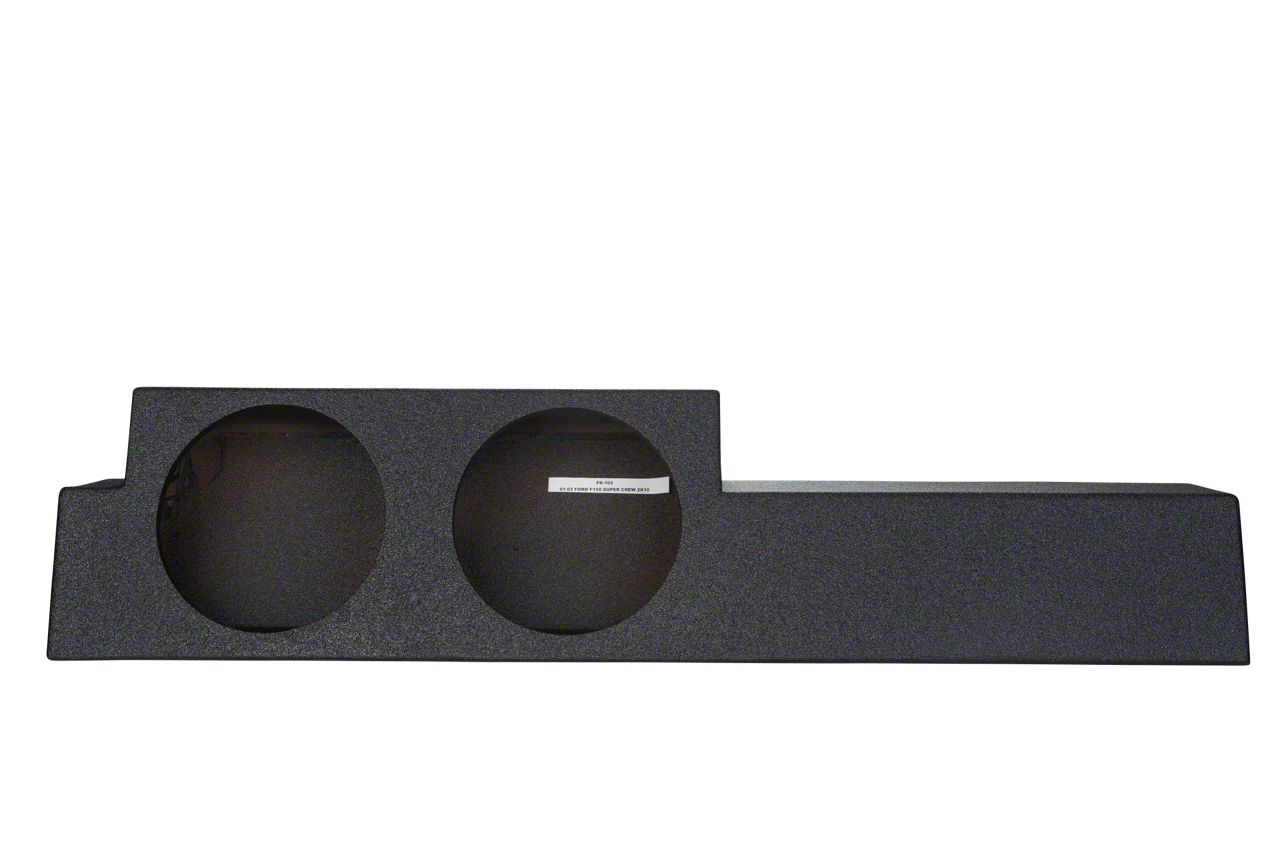 Rhino Box F-150 Dual 12-Inch Up Firing Subwoofer Box; Poly Coated FD ...