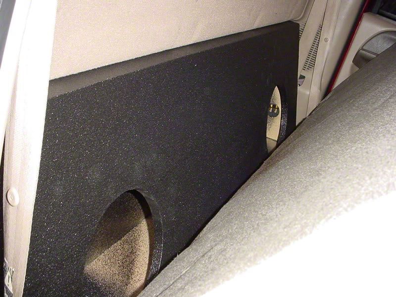 F-250 Super Duty Dual 12-Inch Behind Seat Subwoofer Box; Poly Coated ...