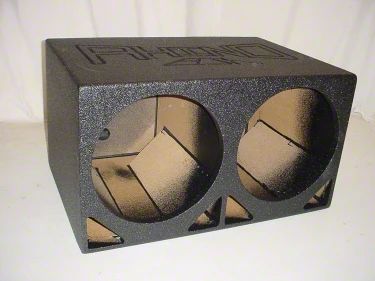 RAM 2500 Dual 10-Inch Double Ported Subwoofer Box; Poly Coated ...