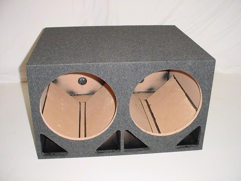 Sierra 1500 Dual 10-Inch Double Ported Subwoofer Box; Carpeted ...