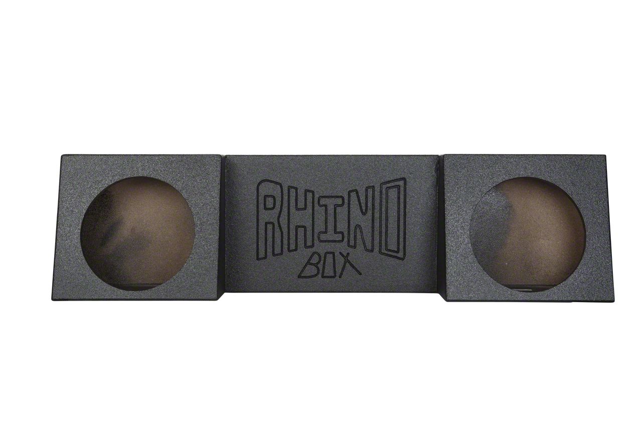 Rhino Box Silverado 1500 Dual 10-Inch Behind Seat Subwoofer Box; Poly ...