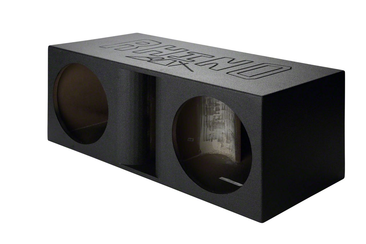 Silverado 1500 Dual 15-Inch Horn Ported Subwoofer Box; Poly Coated ...