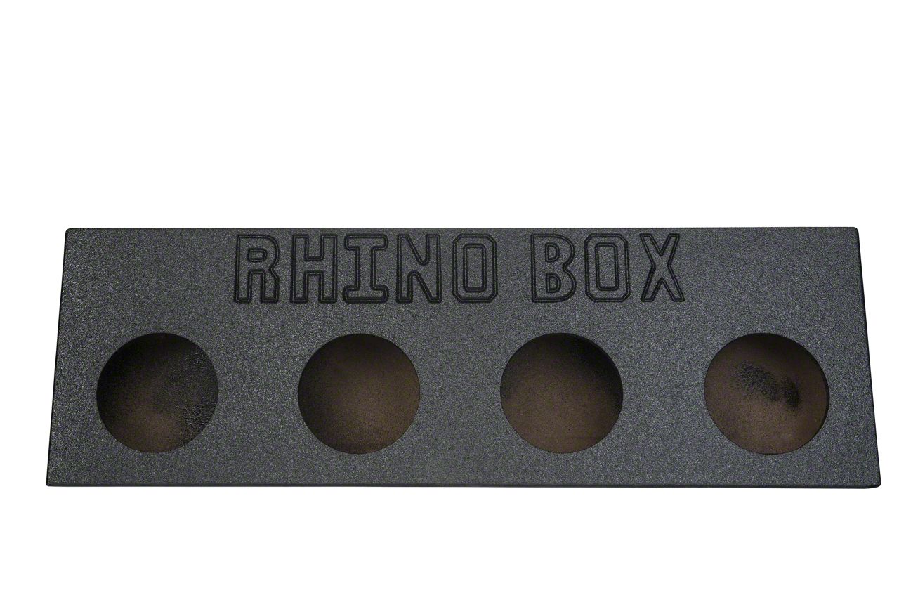 Rhino Box Silverado 1500 Quad 8-Inch Behind Seat Subwoofer Box; Poly ...