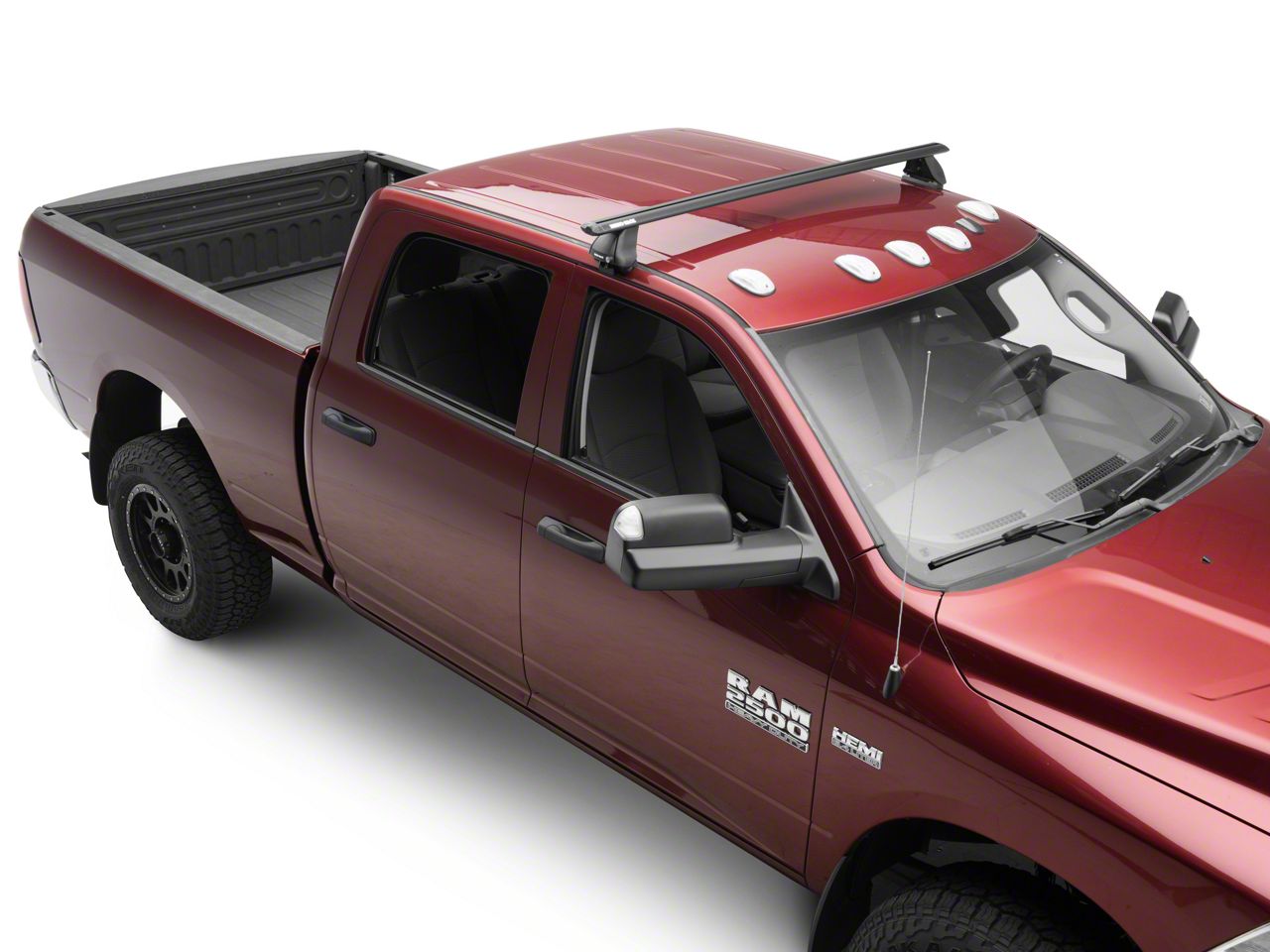 Rhino-Rack RAM 1500 Vortex 2500 1-Bar Roof Rack; Black JA2724 (09-24 ...